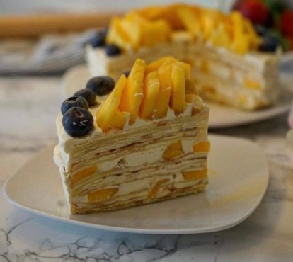 Mango Mille Crepe Cake - Taste of Surprise